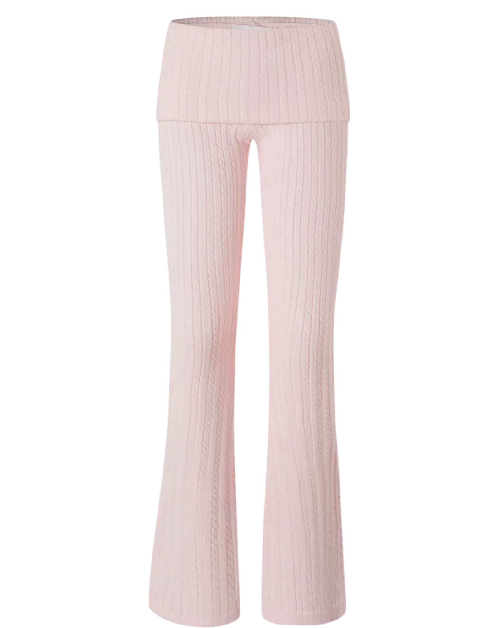 Colette Cable Knit Fold‑Over Pants – Angel Ruche